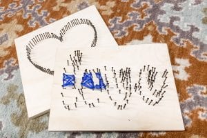 How To Make Valentine’s Day Thin Blue Line String Art - Love and Blues