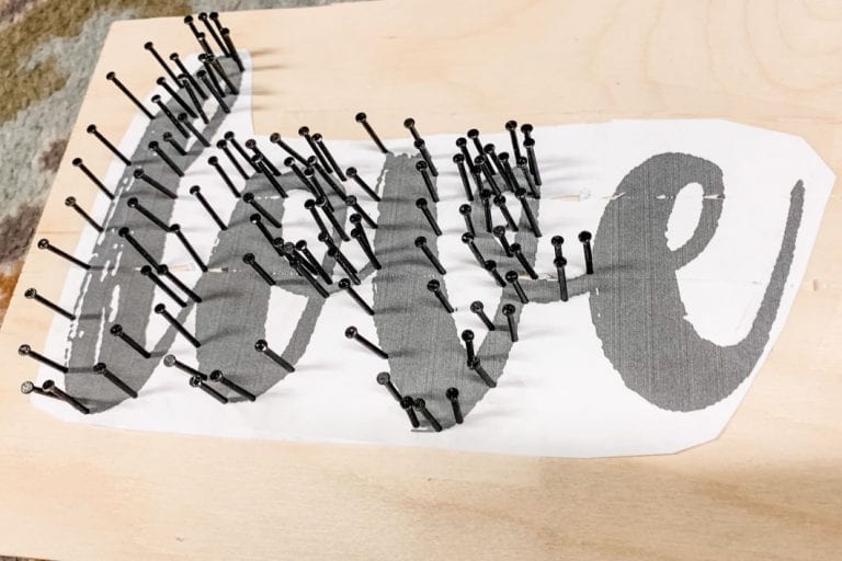 How To Make Valentine’s Day Thin Blue Line String Art - Love and Blues