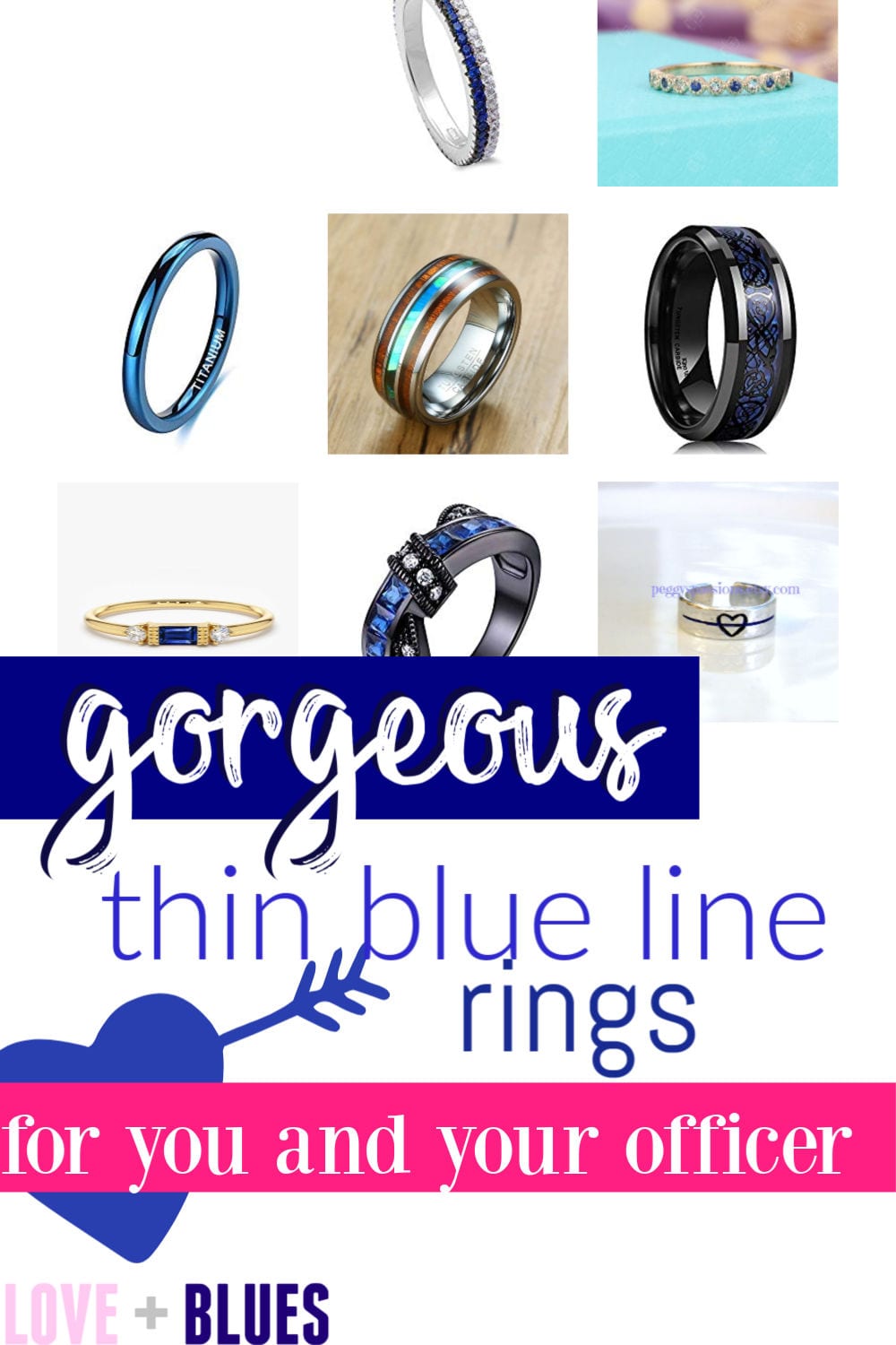 Where To Find The Perfect Thin Blue Line Ring For You And Your Officer ...