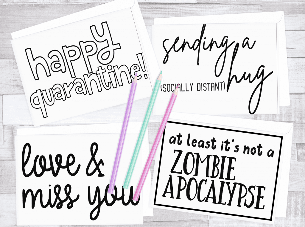 Free Printable Quarantine Greeting Cards To Stay Connected While Social ...